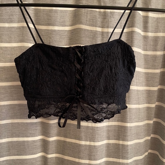 Colsie | Intimates & Sleepwear | Colsie Black Lace Up Bralette | Poshmark